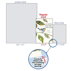 The Best Card Company - Congratulations Greeting Card with Envelope - Beautiful Appreciation, Celebration Card - Scripture Birds C7108ICGG