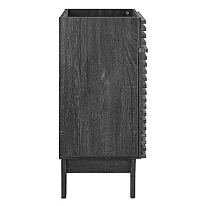Modway Render 17" Particleboard and Laminate Bathroom Vanity Cabinet in Charcoal