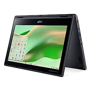 Acer Newest Chromebook 11.6" HD Touchscreen 2-in-1 Laptop, AMD A6-9220C Processor up to 2.7GHz, 4GB DDR4 RAM, 160GB Space(32GB eMMC +128GB Card) , WiFi, Bluetooth, Type-C, Black, Chrome OS, JVQ MP