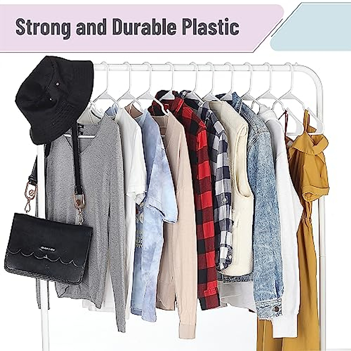 Mr. Pen- Plastic Hanger, 20 Pack, White Plastic Hangers, Hangers, Clothes Hanger, Coat Hanger, White Hangers, Clothes Hangers Plastic, White Hangers Plastic, Plastic Hangers 20 Pack, Hangers White