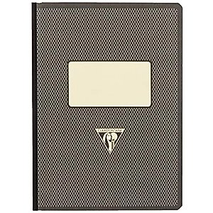 Clairefontaine 195246 °C 1951 Back to Basics Notebook, 96 Sheets Lined DIN A5 14.8 x 21 cm with Bound Cover and Soft BLACK COVER X 1 Single