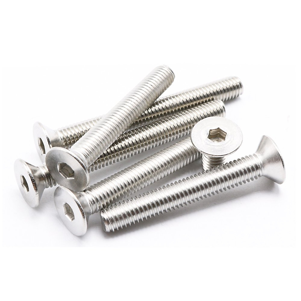 #4-40 UNC Flat/Countersunk Head Socket Screws,100-Piece,Stainless Steel,Full Thread,Right Hand (#4-40 x 3/4")