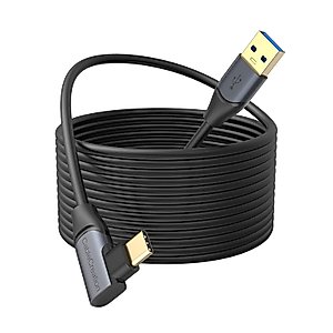 CableCreation 16FT Link Cable Compatible with Meta Quest Pro/Quest3/Quest2/Pico4, USB to USB C 3.1 Cable 5Gbps Highly Speed VR Headsets Accessories Gaming PC Link Cable 5 Meters