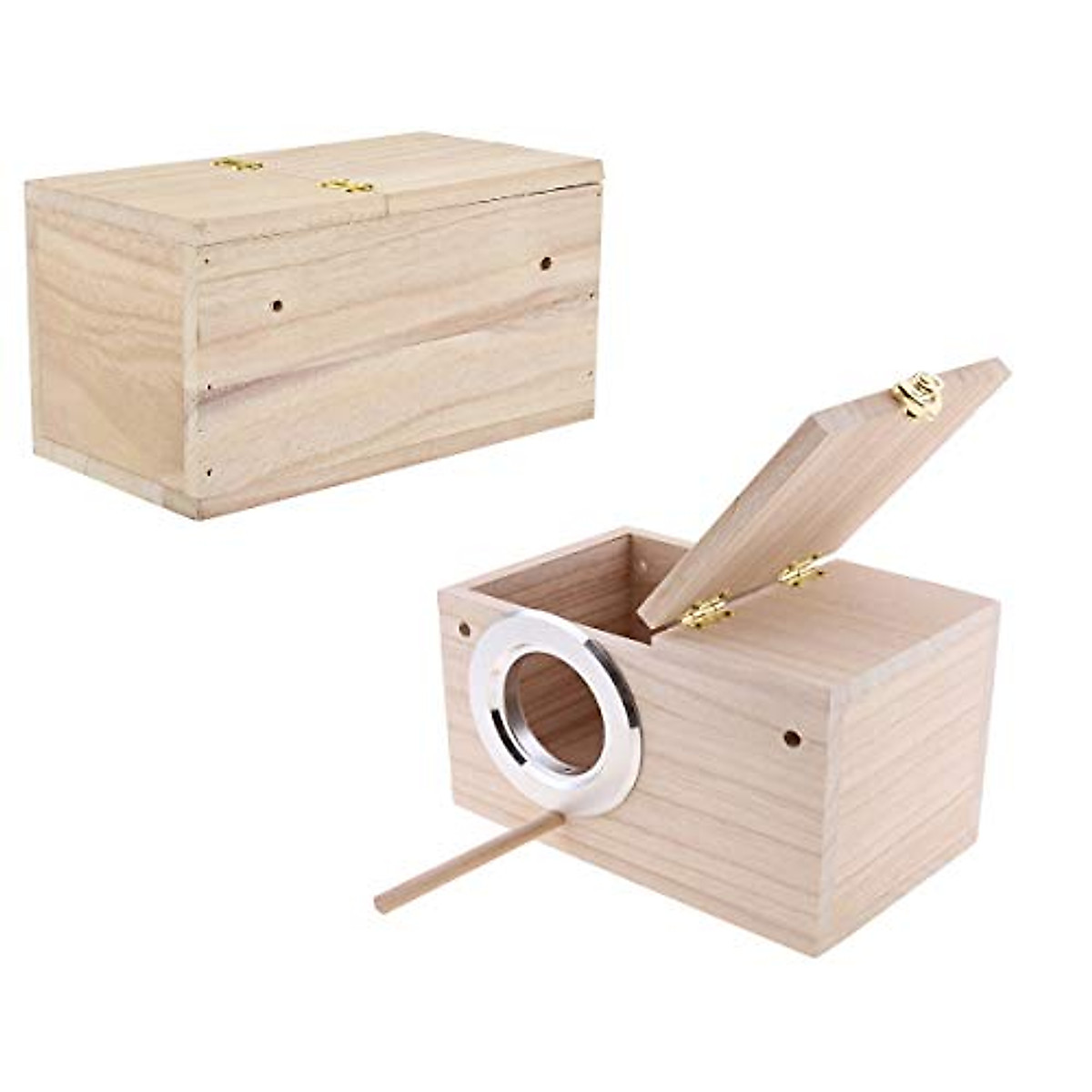 Parakeet Nesting Box, Bird Nest Breeding Box Cage Wood House for Finch Lovebirds Cockatiel Budgie Conure Parrot, 8'' X 5'' X 5''