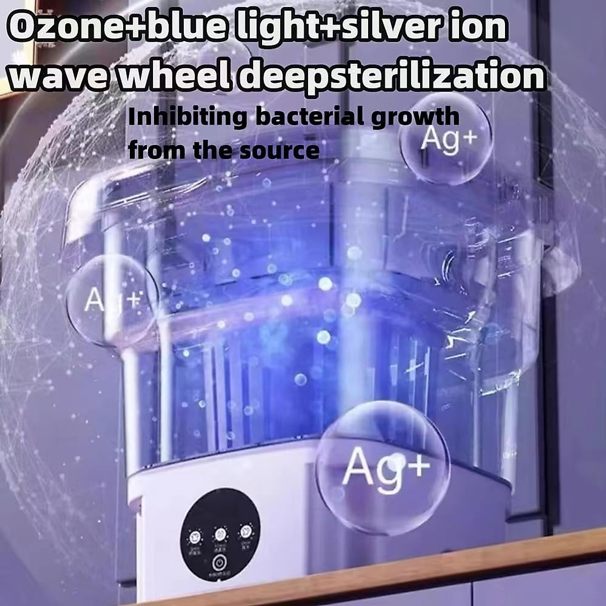 Portable washing machine.mini washing machine.11L high-capacity foldable washing machine.Deep cleaning of small clothing such as underwear and baby clothes.Suitable for camping and hotel (purple)