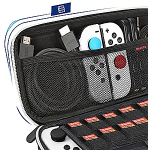 Bestico Carrying Case for Nintendo Switch/Switch OLED Model, Protective Hard Shell Travel Storage Switch Carry Case with 12 Game Card Slots for Nintendo Switch Console & Accessories
