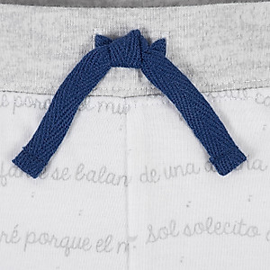 Canticos Unisex-Baby boys 3-piece Take-me-home Shirt, Footed Pant, Cap and Toddler Layette Set, Grey, 0-3 Months US