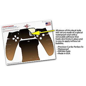 WraptorSkinz Skin Wrap compatible with Sony PS5 DualSense Controller Smooth Fades Bronze Black (CONTROLLER NOT INCLUDED)