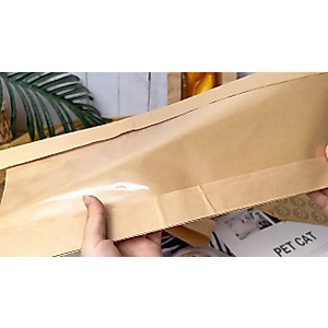 Thenshop 120 Pieces Paper Bread Bag with Window for Homemade Bread Bags Brown Kraft Loaf Storage Sacks Long French Bread Bags Bread Biscuits Packaging with Seal Sticker 6.5 x 2 x 18 inch