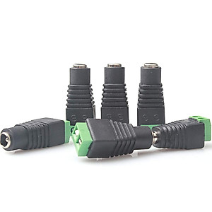 DeguangXin 20 Pairs 12V Male + Female 2.1x5.5MM DC Power Jack Plug Adapter Connector for CCTV Camera and LED Strip Light