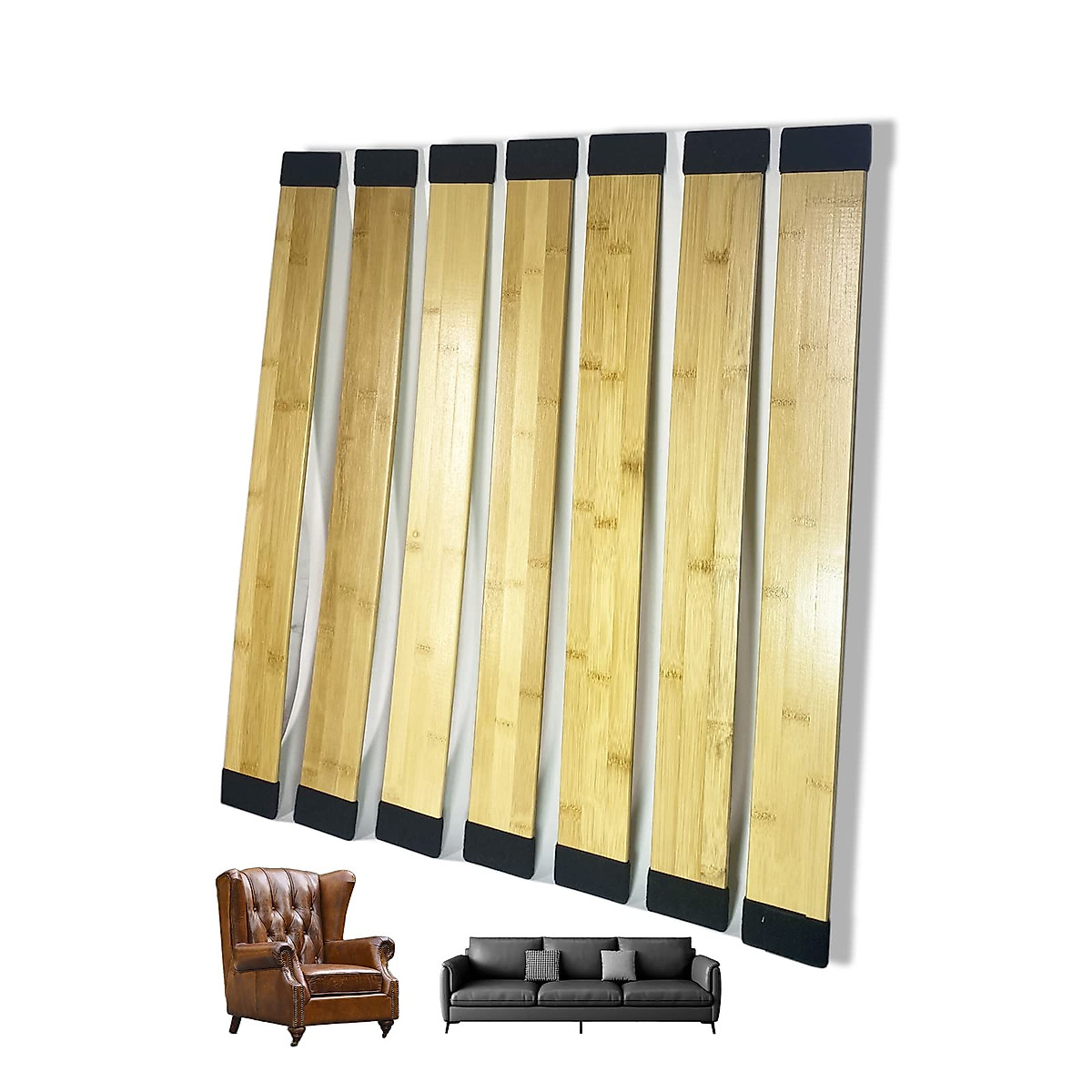 Kaupuar 27 * 25 inch Adjustable Couch Cushion Support Thicker Boards Insert Under Sofa Repair- Fix Sagging Furniture Seat (Set of 7)