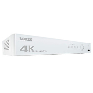 Lorex LHV51082TW 4K Ultra High Definition 8 Channel, 2TB Hard Drive Digital Video Surveillance Recorder (DVR), White,(M.Refurbished)