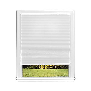 Redi Shade No Tools Easy Lift Trim-at-Home Cordless Cellular Light Filtering Fabric Shade White, 36 in x 64 in, (Fits windows 19 in - 36 in)