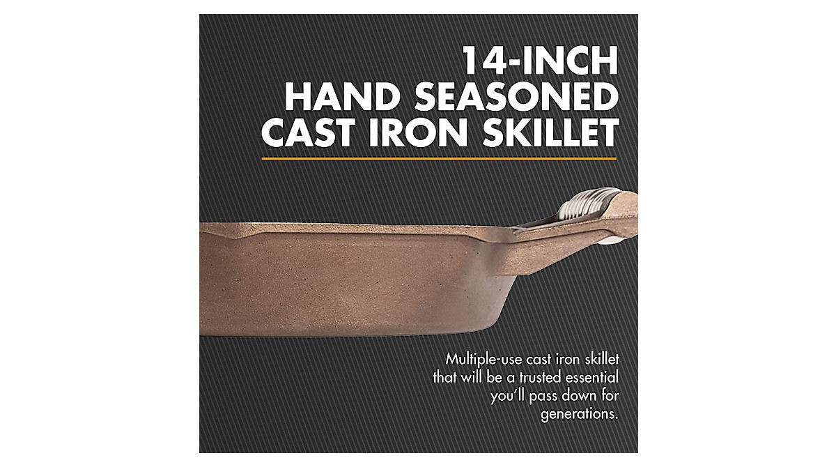FINEX 14-Inch Cast Iron Skillet - Premium High-End Cookware