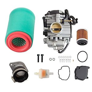 RANSOTO YFM250 Carburetor with Filter Replace Part 4XE-14140-13-00 Compatible with 1999-2004 Yamaha Bear Tracker 250 Yfm250X Yfm250XH Yfm250XM & More ATV Carb