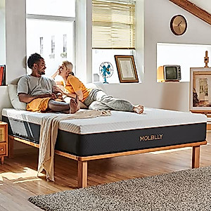 Molblly Full Mattress, Hybrid 12 inch Full Size Mattresse in a Box with Gel Memory Foam & Individually Pocket Coils, Motion Isolation Bed Mattress Full Size 54"*75"*12"