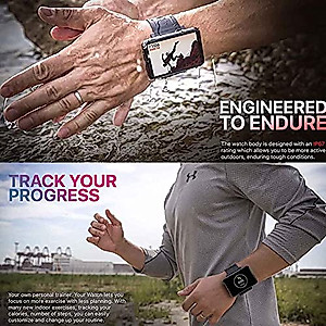 LIZIWEI LEMT 2.86 Inch Super Large Touch Screen Smartwatch, 4G Call 3G+32G Memory 5MP Front Camera 2700Mah Large Battery Multi Sport Modes Smart Watch Easy Typing