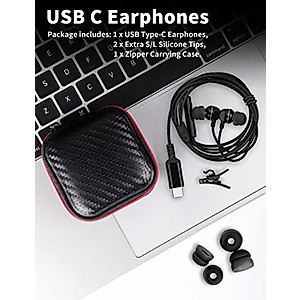 TITACUTE USB C Headphone for Samsung A53 S54 S22 S23 S21 S20 FE Wired Earbuds Magnetic in-Ear Type C Earphone with Microphone Stereo Noise Canceling for Galaxy Z Flip 5 Fold 4 Pixel 7 6 6a 7a OnePlus