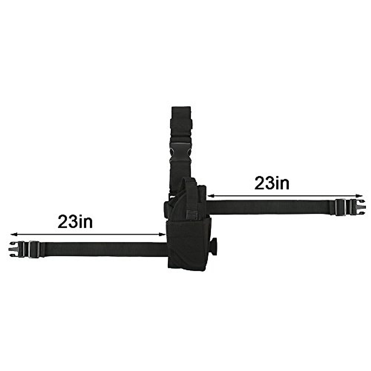 Nehostertfy Adjustable Leg Holster, Black Tactical Thigh Holster for Pistols, Drop Leg Holster Right Hand