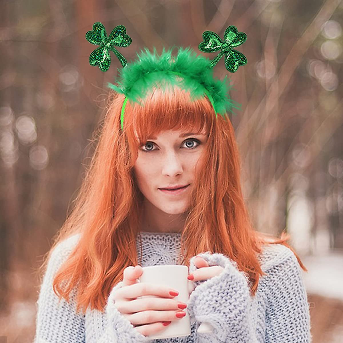 Totelux St. Patrick's Day Headband Green Clover Hair Band Women Girls Hair Headdress Festive Costume Accessories Decoration Parade Party Supplies