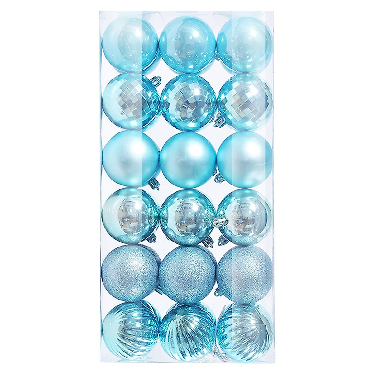 QAZIUY 36 PCS Christmas Balls Ornaments Set Shatterproof Christmas Tree Decorations Xmas Christmas Tree Shatterproof Christmas Tree Hanging Ball for Christmas, Holiday, Wreath & Party Decorations