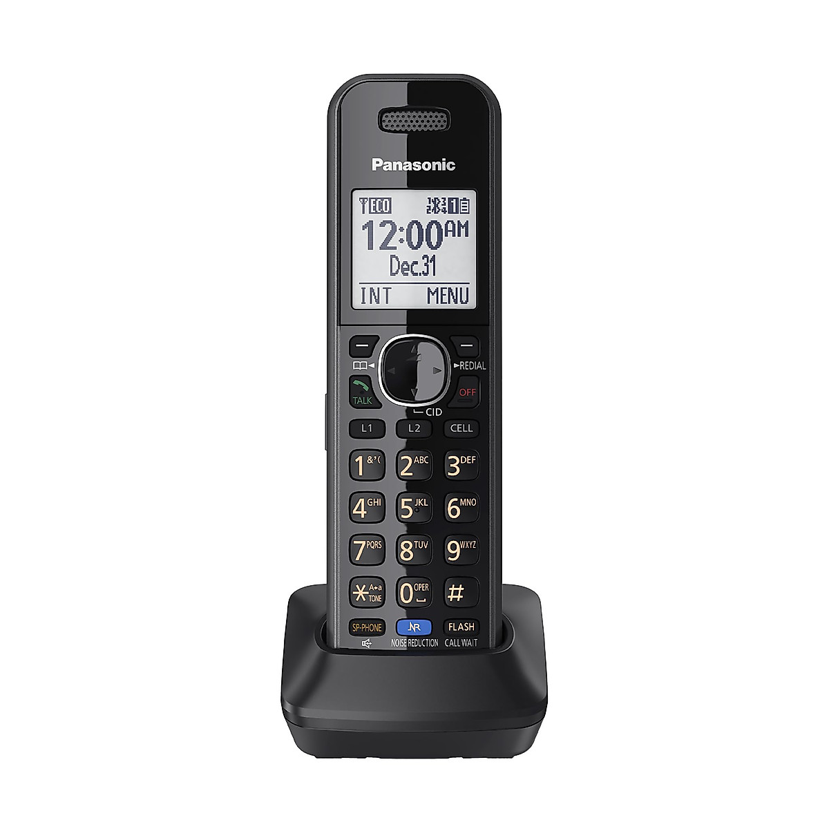Panasonic DECT 6.0 Plus Cordless Phone Handset Accessory Compatible with 2-Line Cordless Phones KX-TG95xx Series Business telephones, Headset Jack - KX-TGA950B (Black)