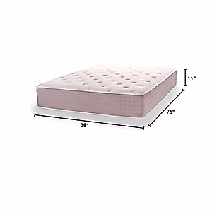 Eco Terra | Natural Latex | Luxury Hybrid Mattress | Medium Mattress with Encased Coil Spring | Twin