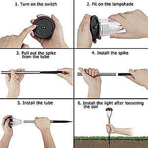 ELECLINK Solar Outdoor Lights 2 Pack, Color Changing & Warm White LED Solar Outdoor Decorative Lights for Christmas, Waterproof Solar Powered Garden Lights for Yard Pathway Holiday Festival Decor