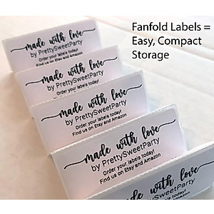 PrettySweetParty White Return Address Labels - Personalized Stickers for Envelopes and Mail, 250 Adhesive Peel and Stick Labels (Heart Graphic)