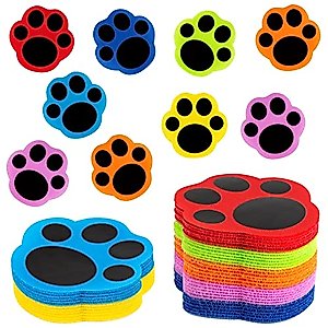 IKAYAS 42pcs Carpet Spots Carpet Dots for Classroom, Cat Paw Prints Floor Dots Floor Markers for Kids Preschool, 7 Colors Carpet Marker Carpet Circles for Classroom Decorations Teacher Supplies