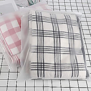 ENPOINT Frosted Zipper Poly Bags, 50PCS 14x16 inch Plastic Bags for Clothes Tshirt Packing, Shipping Zip Bag for Sweater, Skirt, Organizer Storage, Clear Packaging Plastic Bags for Selling Products