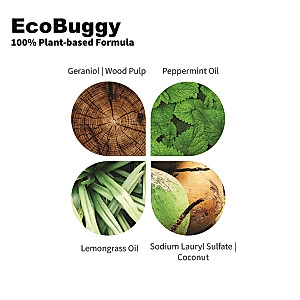 EcoBuggy Family Mosquito & Tick Repellent Spray, 100% Plant-Based Actives, DEET-Free, Extra Long-Lasting with HTR Technology, 4 Ounce, Pack of 2