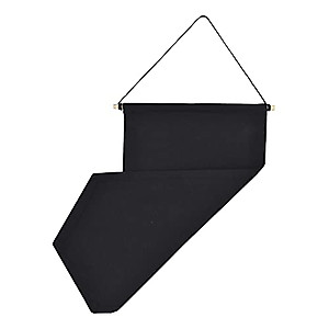 Tookie Hanging Brooch Pin Organizer, Canvas Jewelry Display Pennant, Badge Collection Board Banner Home Party Festival Decorative Storage Holder for Earrings/Necklace/Rings(Black,Size:M)