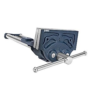 GROZ 7-Inch Heavy Duty Wood-Working Vise | Made from Cast Iron | Plain Screw | "Toe-in" Feature | High Level Precision | Perfect for Home and Professional Use (39001)