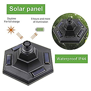 MAGGIFT Upgrade Hanging Solar Lights Garden Decorations, 37.8 Inch Dual Use Shepherd Hook Lights with 2 Shepherd Hooks Outdoor Yard Front Porch Decor Solar Coach Lights, 2 Pack