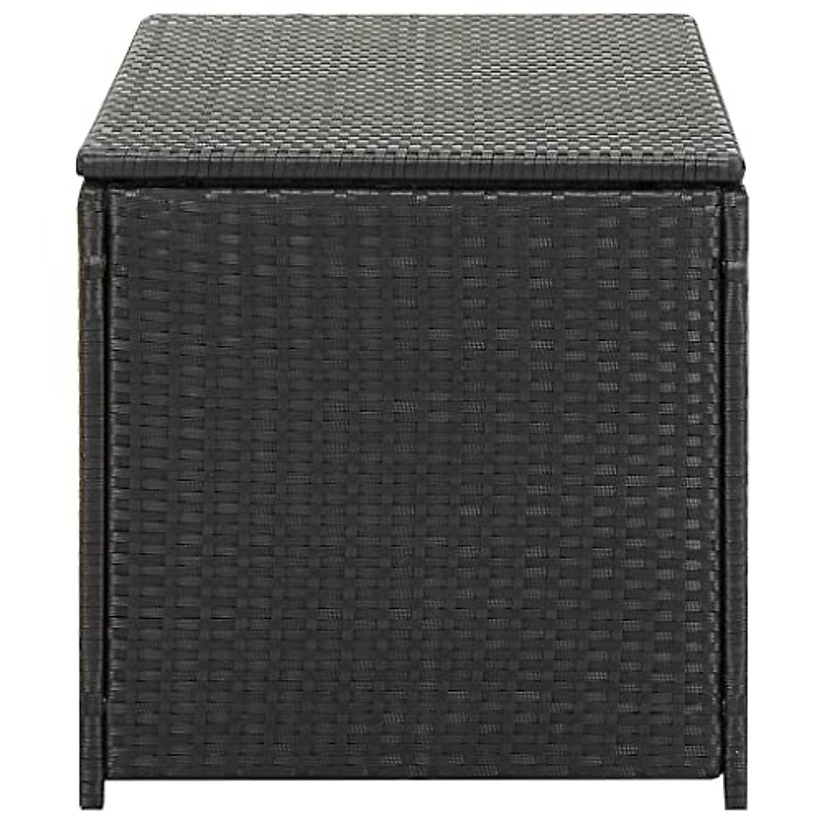 FIRBNUS Patio Storage Box Poly Rattan 39.3"x19.6"x19.6" Black Garden Storage Chest Daily Outdoor Use Spacious Trunk Box for Storing Blankets Cushions Pool Toys Gardening Supplies Books Pillow