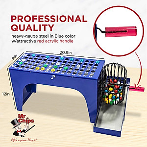 MR CHIPS Bingo Cage and Balls Set Plus 10 Quick Clear Cards