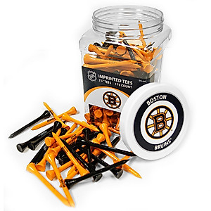 Team Golf NHL Boston Bruins Jar Of 175 Golf Tees 2-3/4" Golf Tees, 175 Pack, Regulation Size, Multi Team Colors