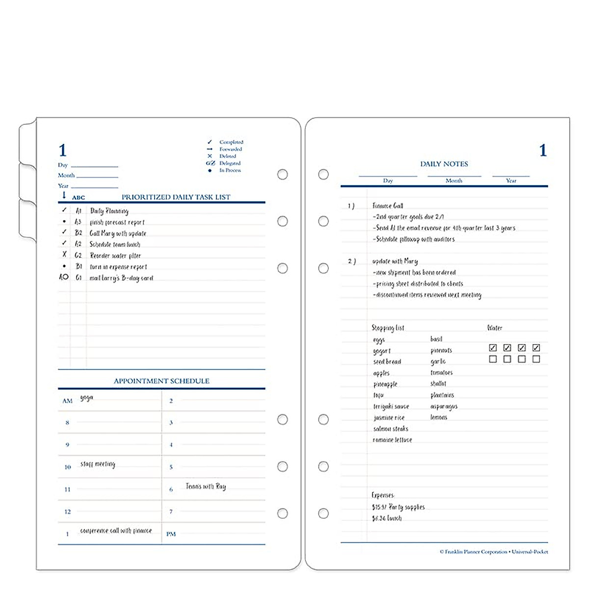 FranklinCovey - Undated Two Pages Per Day Month Pack (Pocket)
