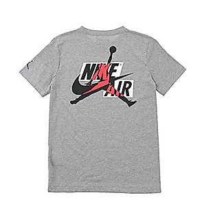 Nike Air Jordan Big Boys (8-20) Short-Sleeve Jumpman T-Shirt Jordan (Grey/Camo Pocket/Jumpman, Medium)