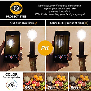 Leools e12 led Bulb dimmable g16.5 6W Equal 60 Watt 600lm AC120V e12 Candelabra Bulb for Chandeliers,Ceiling Fan,Vanity Soft White 3000K Globe e12 Light Bulb 6Pack