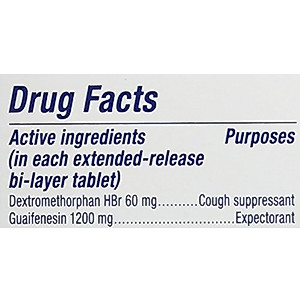 Mucinex DM Maximum Strength 12-Hour Expectorant and Cough Suppressant Tablets, 14 ct