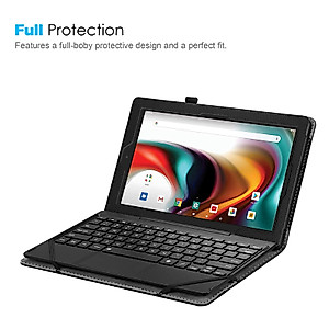 Fintie Case for RCA 11 Delta Pro 11.6 inch / 2019 RCA Galileo Pro 11.5" RCT6513W87DK5E 2-in-1 Tablet - Slim Fit Premium Vegan Leather Folio Protective Stand Cover with Pencil Holder (Black)