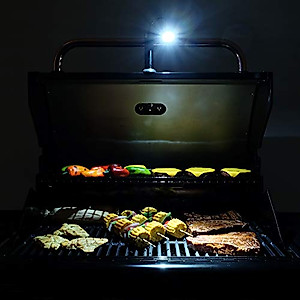 Permasteel PA-12002-AM Flexible Gooseneck LED BBQ Magnetic Base, 2-Pack, Black Grill Light