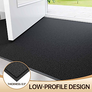 Amyracel Front Door Mat Outside Entrance, 3' x 4' Sturdy Indoor Outdoor Door Mat, Dirt Trapper Outdoor Welcome Mats for Entry, All-Season, All-Weather Doormat for Entryway, Patio, High Traffic Areas