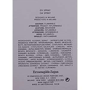Ermenegildo Zegna Uomo for Men Eau de Toilette Spray, 1 Ounce
