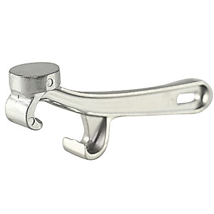 HOME-X Aluminum Pail Opener, Sturdy Bucket Lid Removal Tool, Handy Lightweight Aluminum Lid-Remover and Opener Tool, 8 ½” L x 2" W x 1 ¼” H, Silver