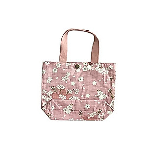 Charming Floral Cloth Mini Tote Bag 9x8x3in (cherry blossom)