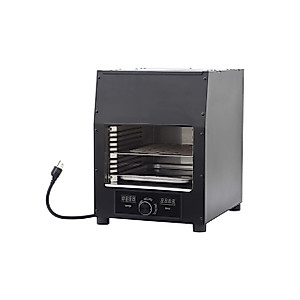 Flame King Scorch Smokeless Infrared Electric Broiler for Indoor Use, Fits on Kitchen Counter, Insulated, Comes with Broiler Tray Black