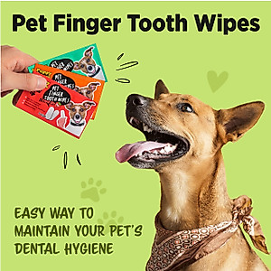 Puppy Crush Pet Finger Tooth Paste Mint (50 Wipes) Easy-to-use Disposable pet Finger Tooth Wipes